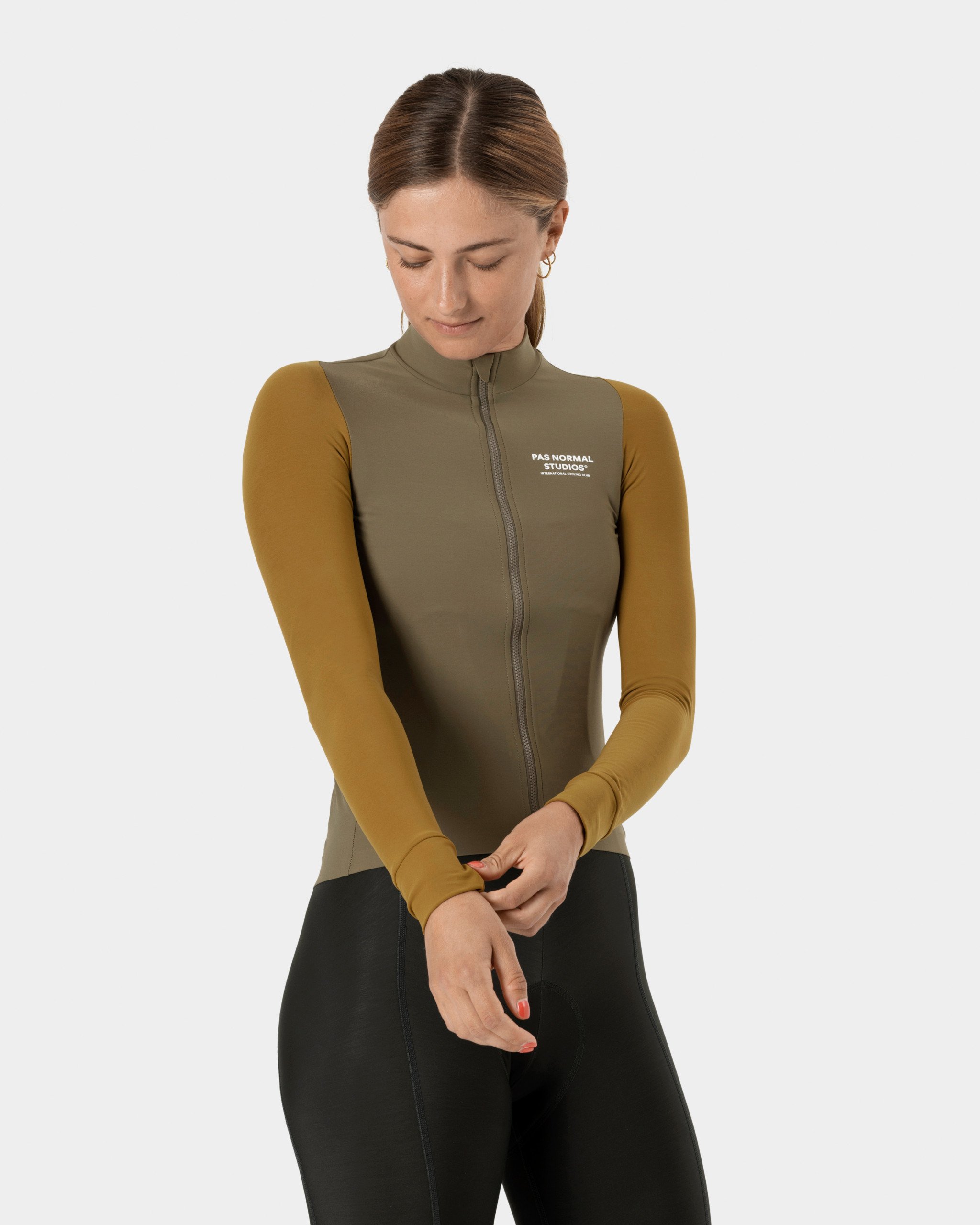 Women's Mechanism Long Sleeve Jersey - Brown Olive - Pas Normal Studios