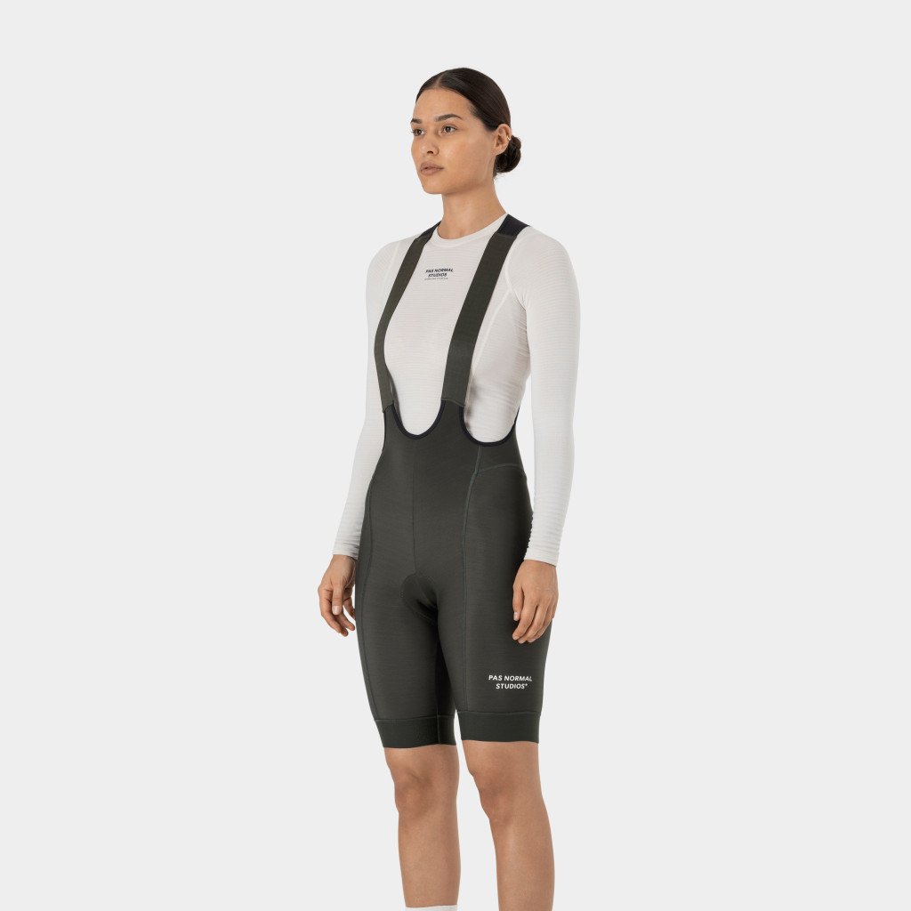 Women's Essential Thermal Bib - Dark Olive - Pas Normal Studios