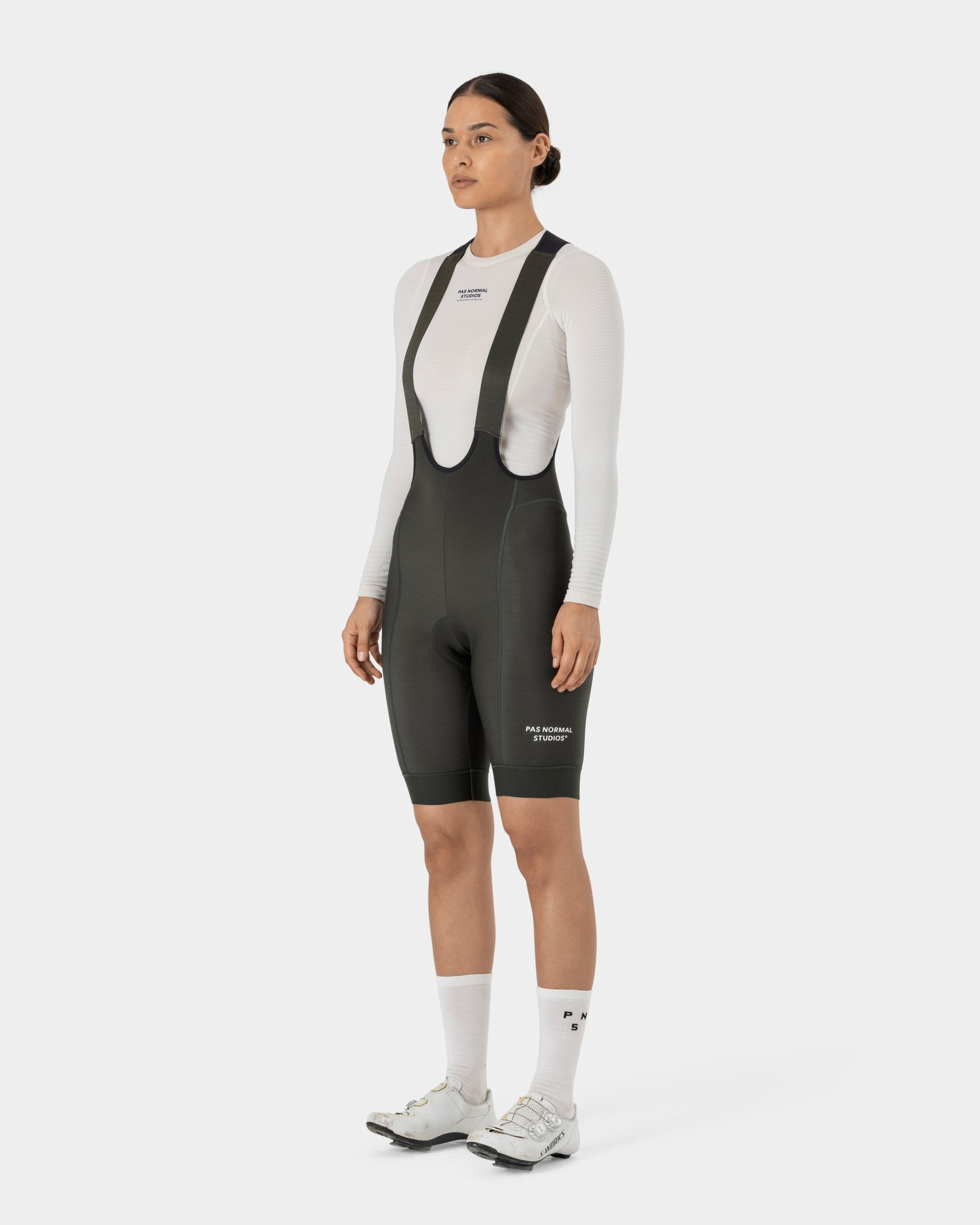 Women's Essential Thermal Bibs - Dark Olive - Pas Normal Studios