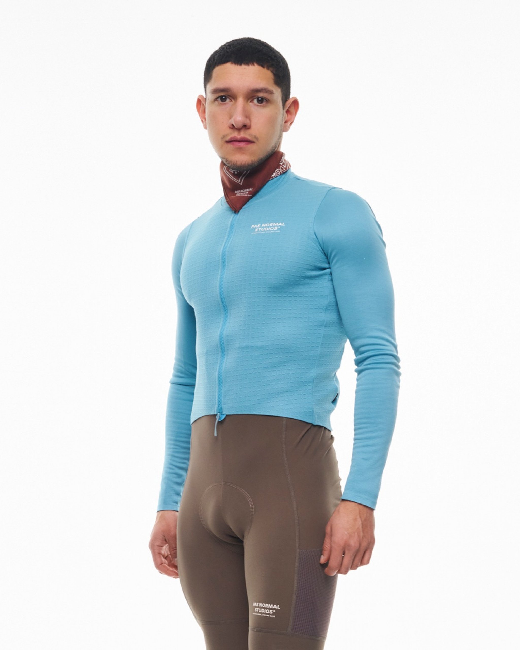 Men's Escapism Wool Long Sleeve Jersey - Sky Blue - Pas Normal Studios